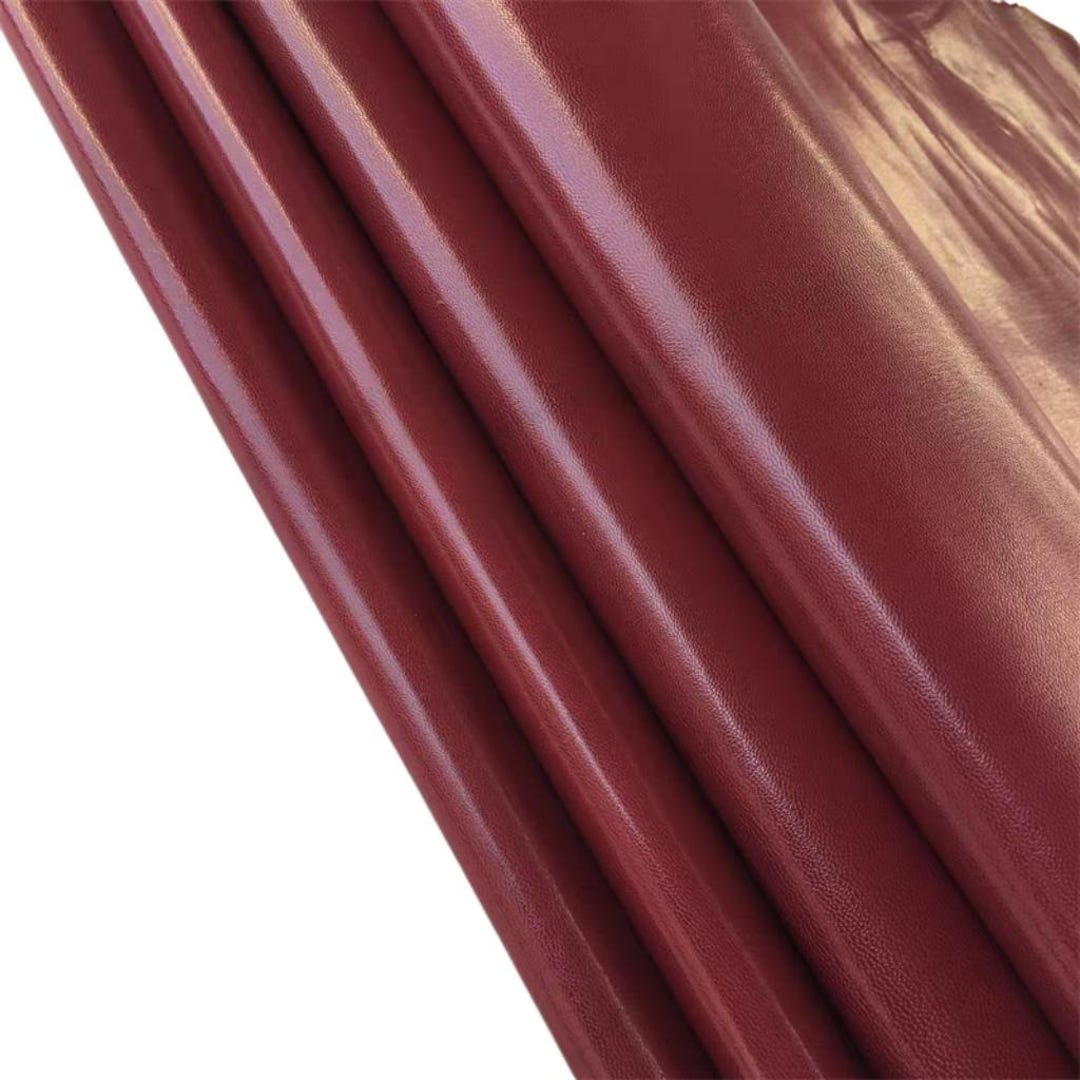 Crystal Red Maroon Goat Skin Leather Piece, Genuine Whole Hide Leather ...