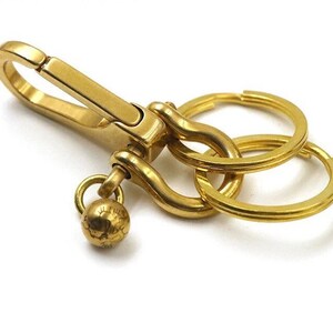Solid Brass Key Chain Key Ring Brass Chains Wallet Chain Purse With ...