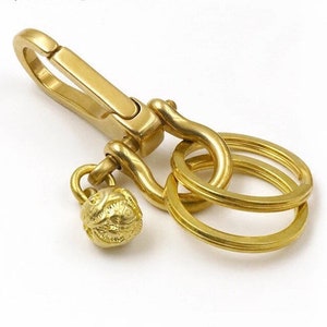 Solid Brass Key Chain Key Ring Brass Chains Wallet Chain Purse With ...