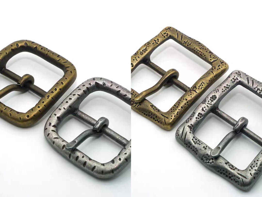 Vintage Distressed Solid Brass Rectangle Simple Adjustable Buckle 40mm ...