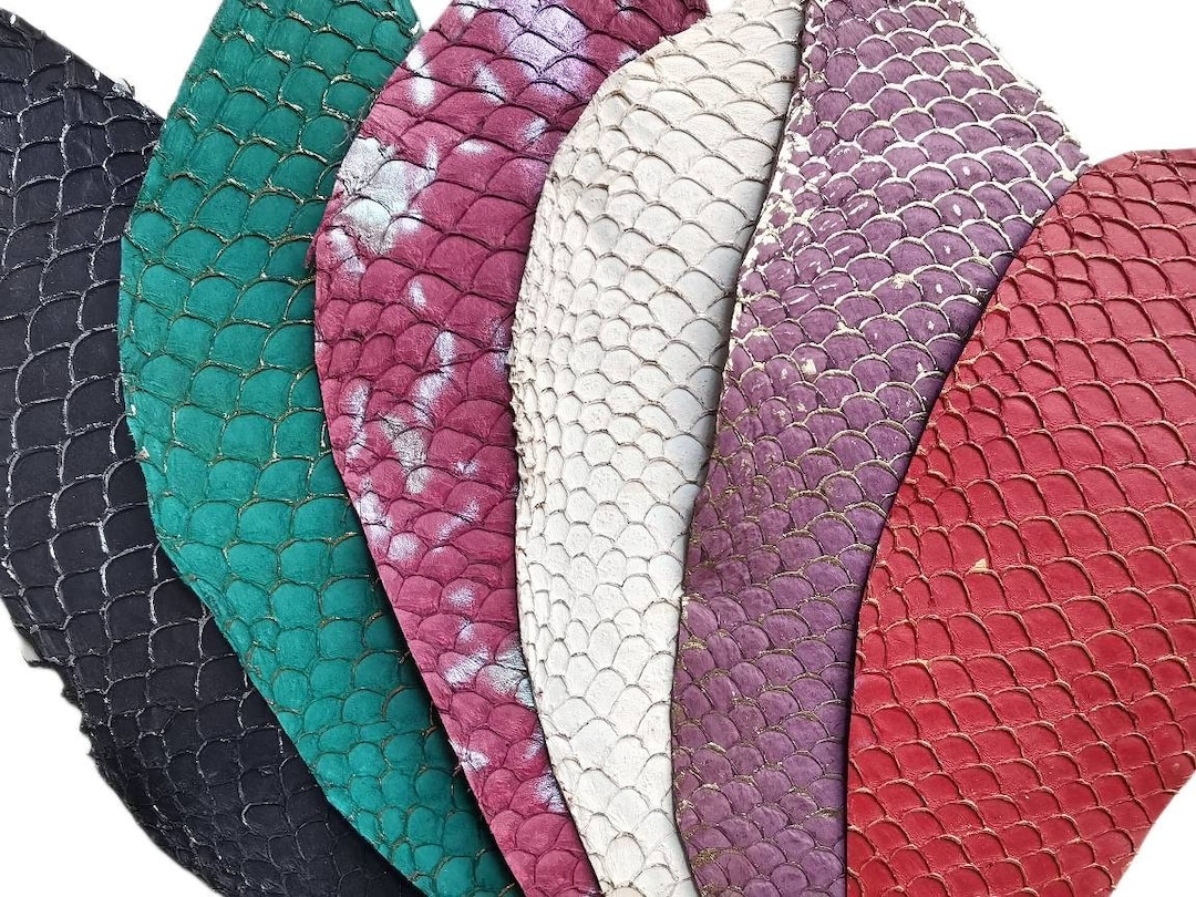 Multiple Cole Tilapia Fish Skin Leather Piece Genuine Whole - Etsy