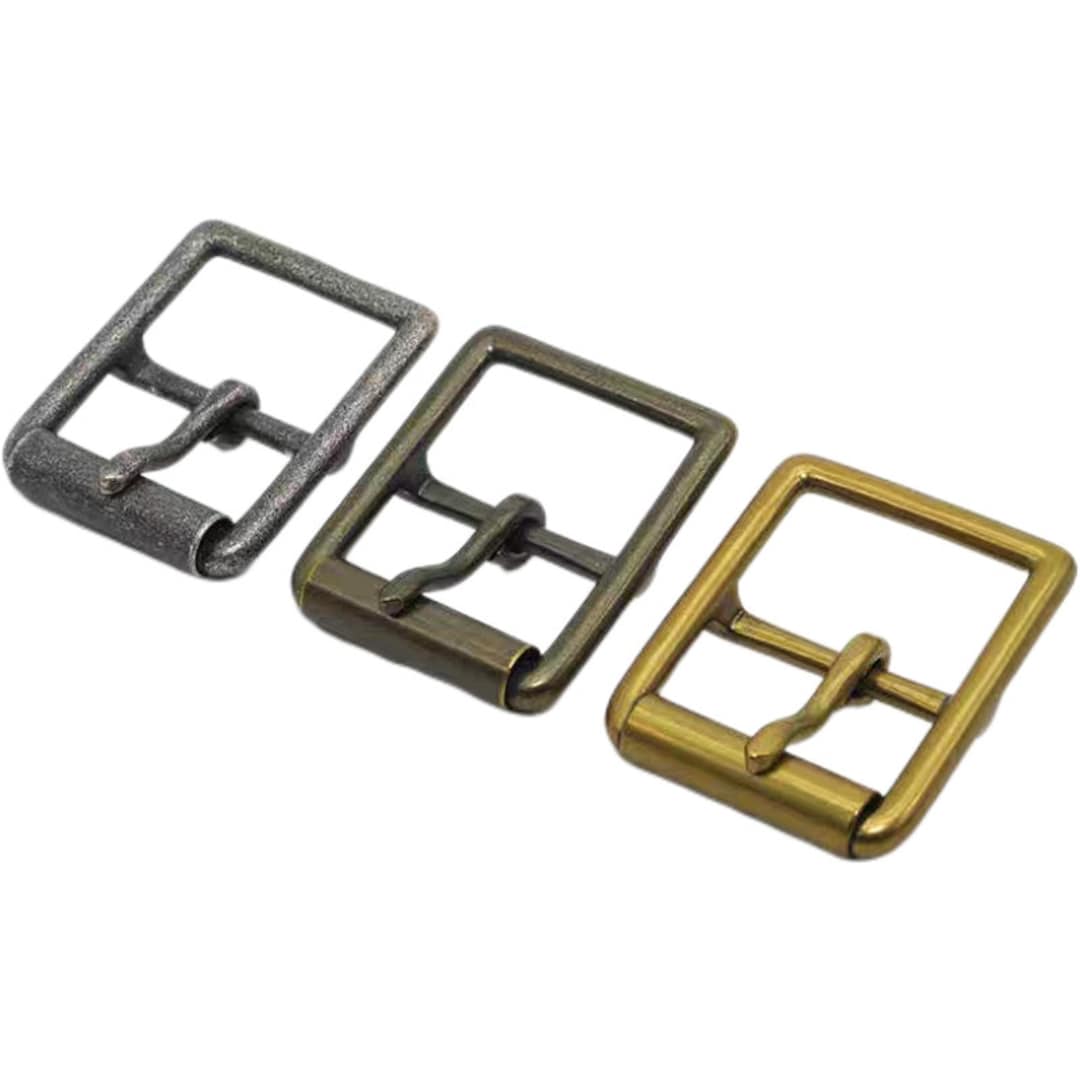 Retro Square Solid Brass Rolling Belt Buckle Buckle Adjustable Buckles ...