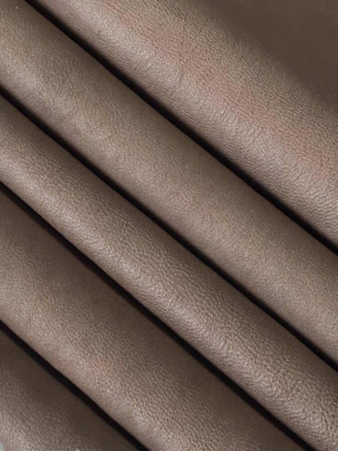 Taupe Vegetable Tanning Shrinkage Goat Skin Leather Piece, Genuine ...