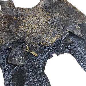 Black Gold Silver Genuine TOAD Bullfrog Skin Piece Leather - Etsy