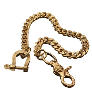 Solid Brass Key Chain Key Ring Brass Chains Wallet Chain Purse With ...