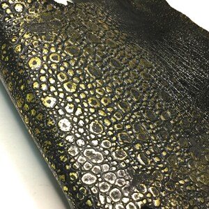 Black Gold Silver Genuine TOAD Bullfrog Skin Piece Leather - Etsy