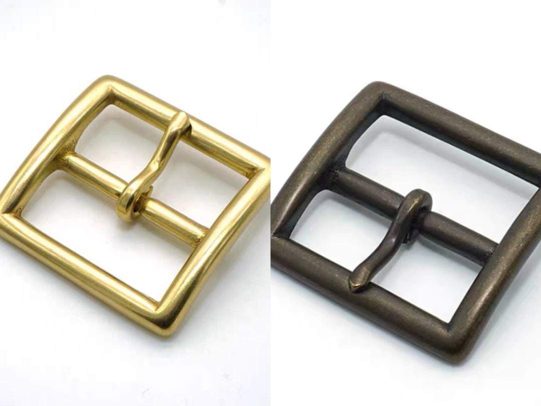 Retro Solid Brass Rectangle Simple Adjustable Buckle 40mm - Etsy