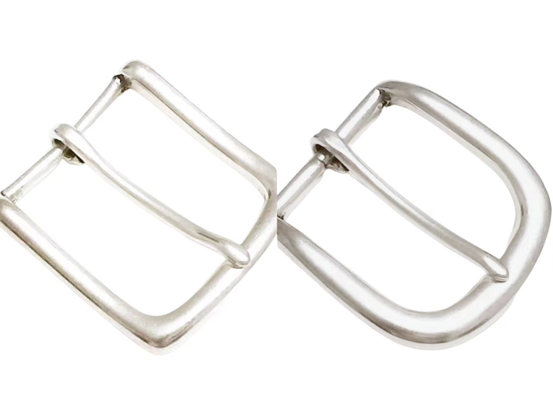 Silver Copper Solid Brass Oval Rectangular Belt Buckle Loop 38mm - Etsy