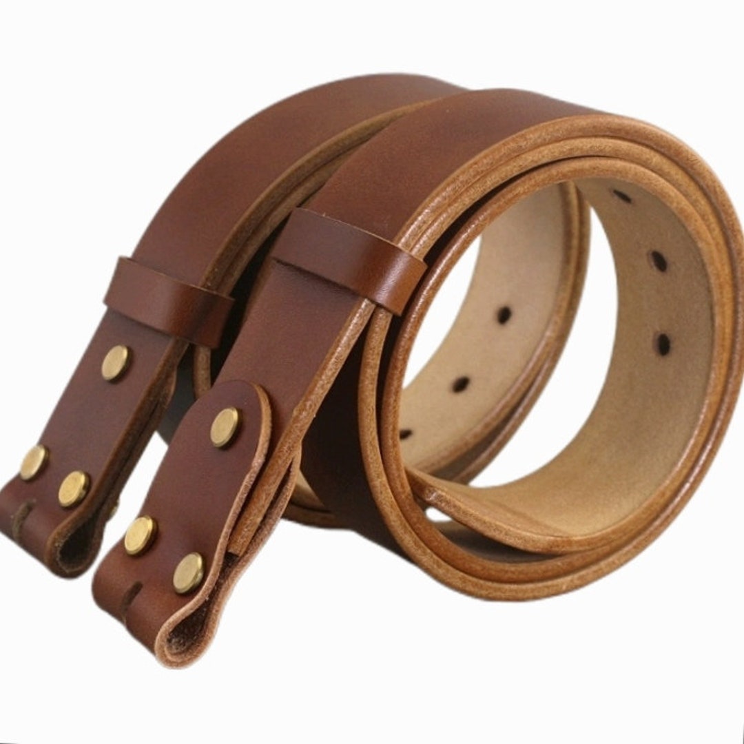 Brown Cowskin Leather Belt Replacement With Connection Screws 38mm - Etsy