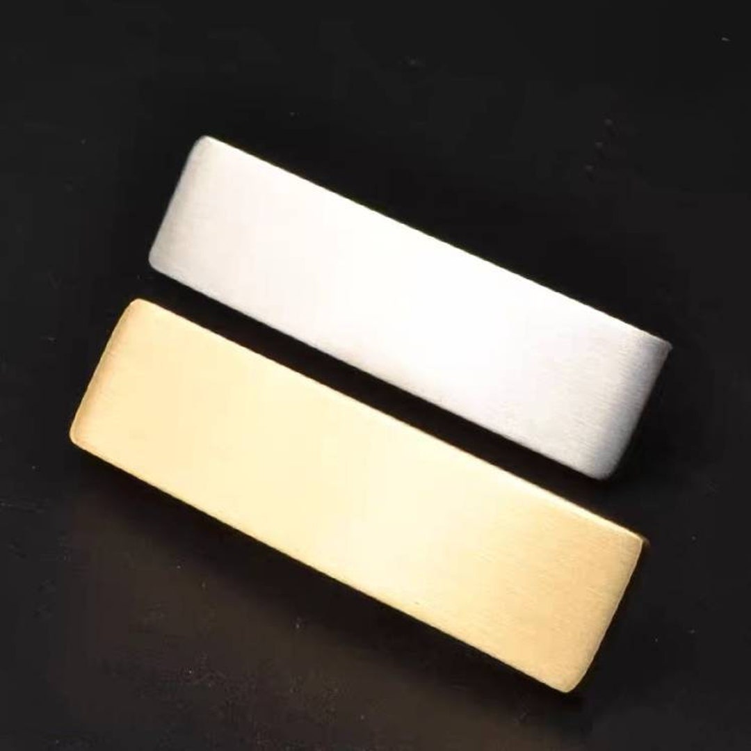 Simple Rectangle Solid Brass Stainless Steel Belt Buckle Button - Etsy