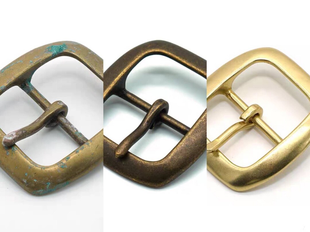 Retro Solid Brass Rectangle Simple Adjustable Buckle 40mm - Etsy