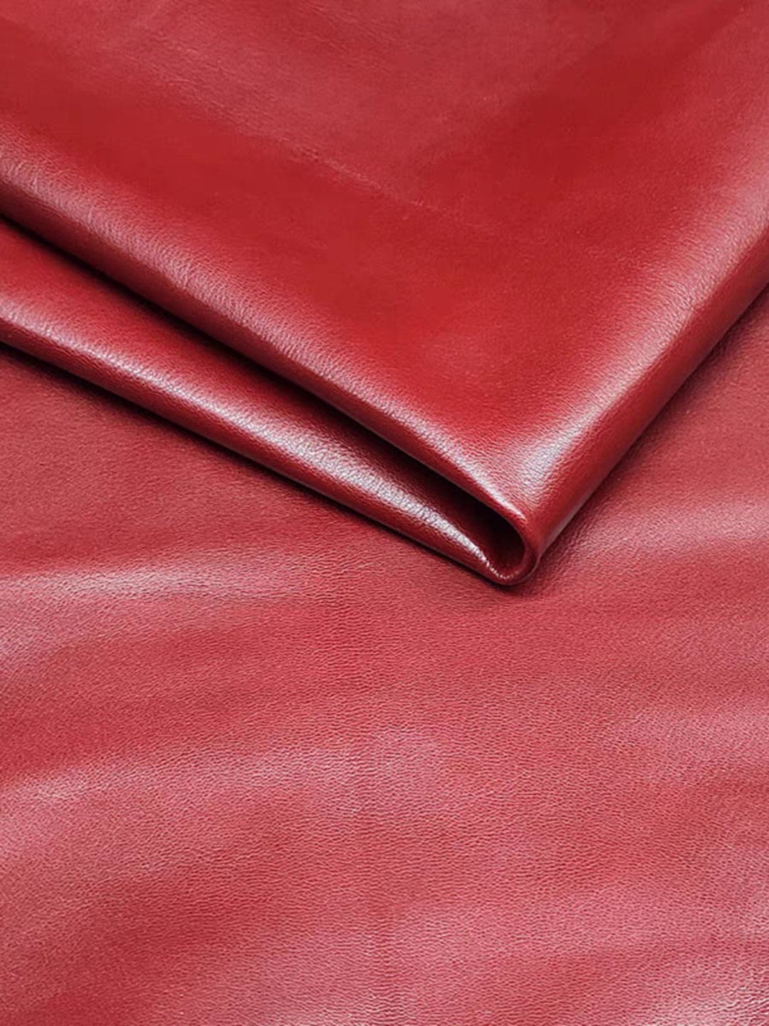 Red Waxed Maroon Goat Skin Leather Piece, Genuine Whole Hide - Etsy