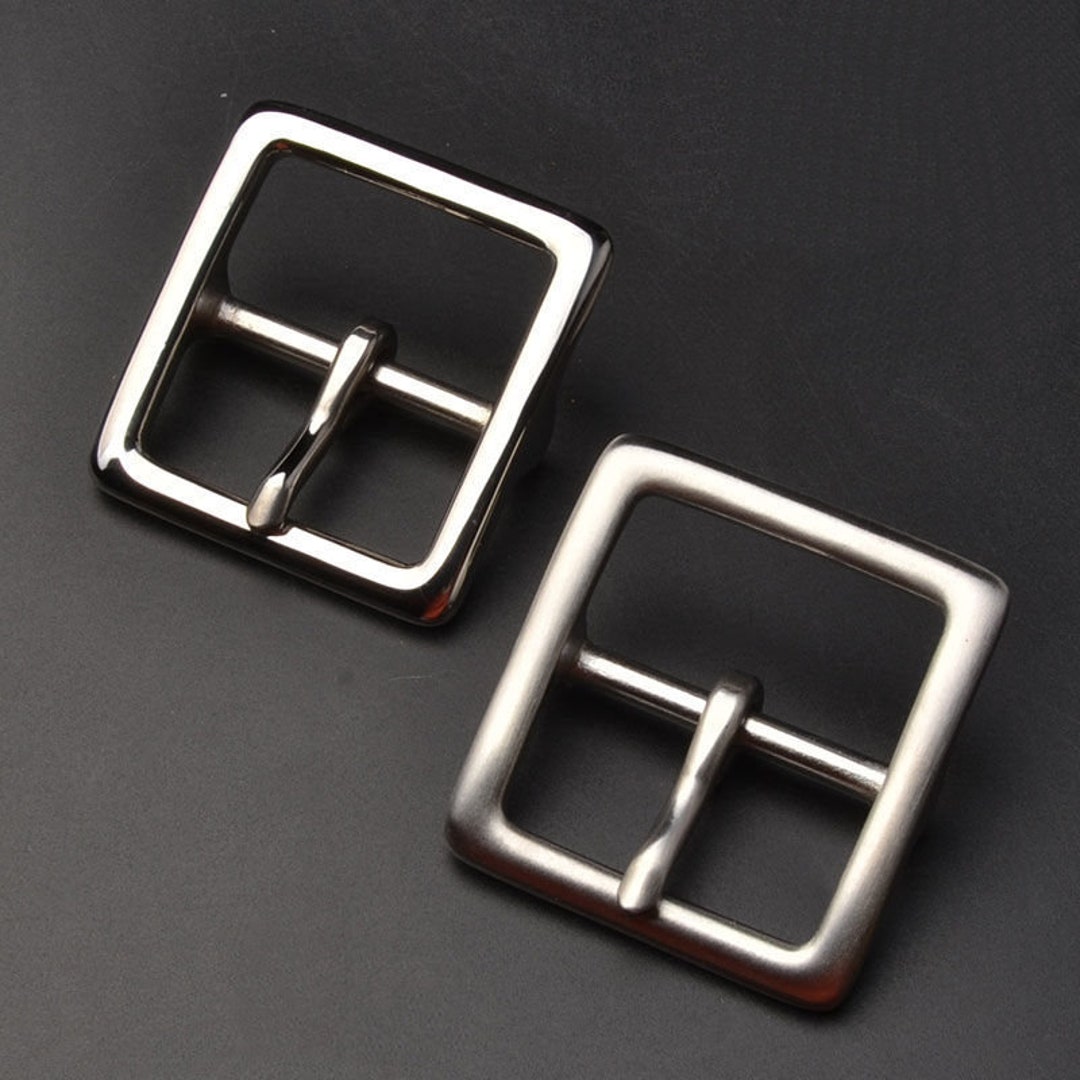 Stainless Steel Simple Pin Square Belt Buckle 39mm - Etsy