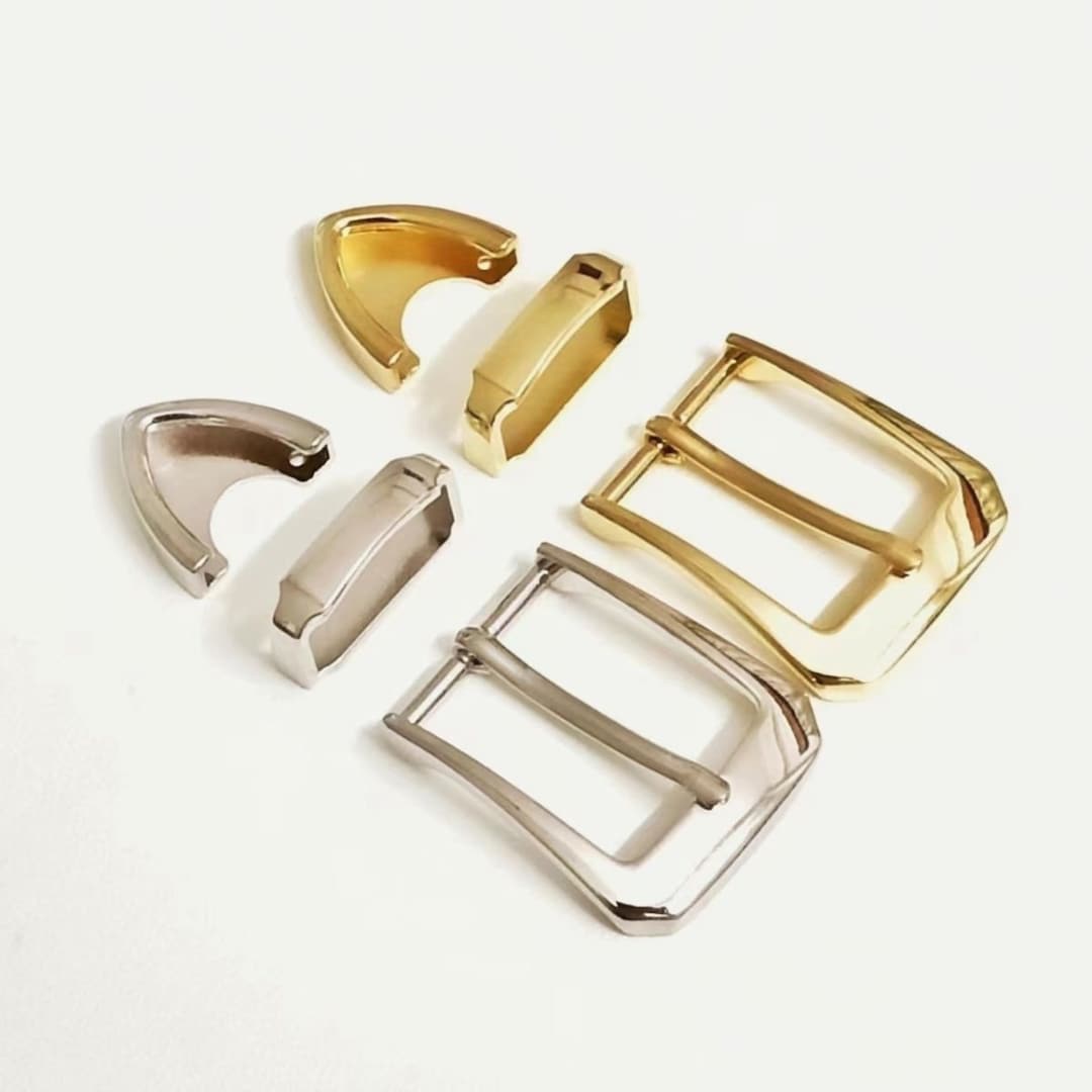 Retro Silver-coated Gold Alloy Western Belt Buckle Loop Tips Set 3pcs ...