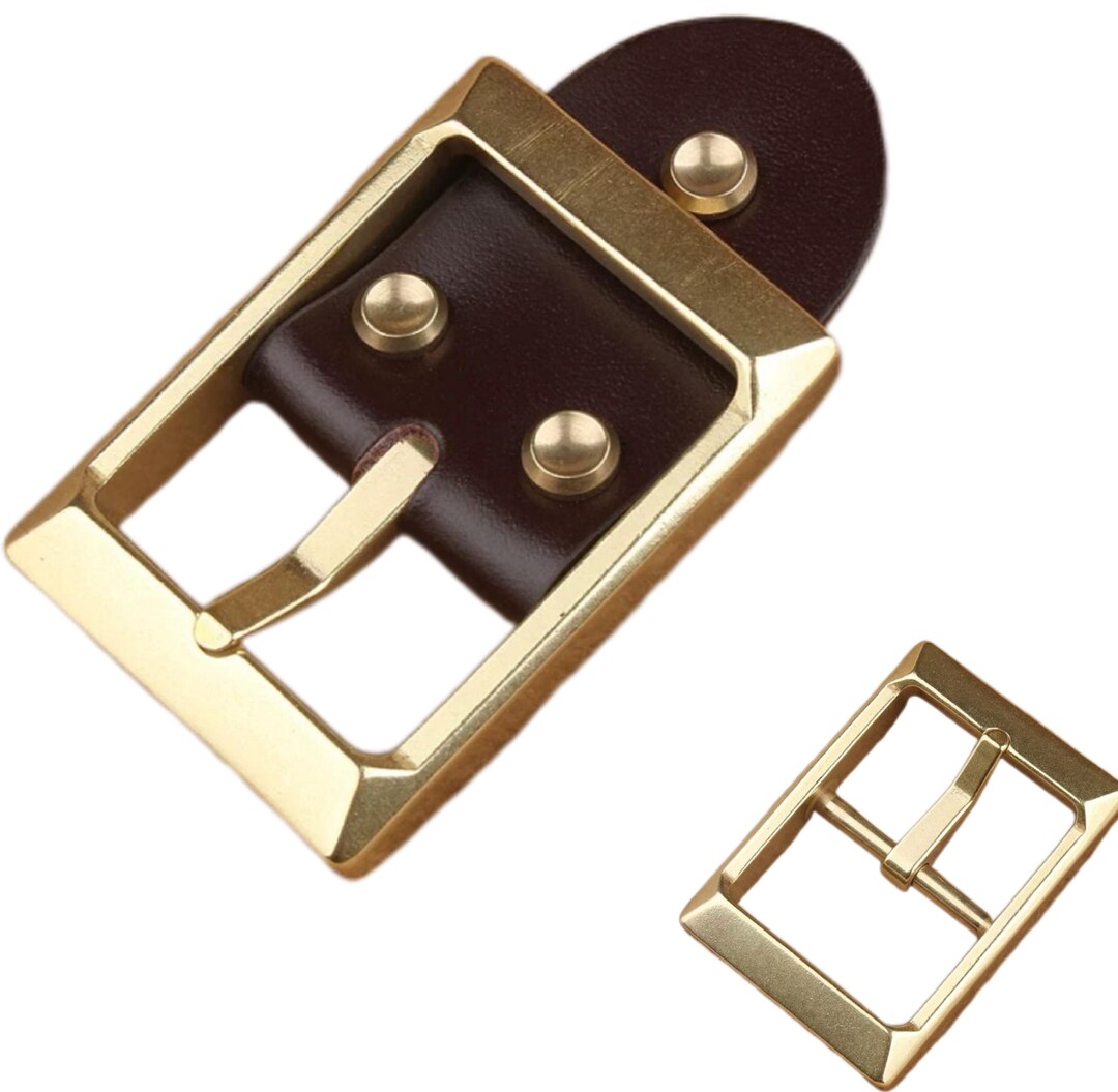 Heavy Solid Brass Belt Buckle Set 40mm Fits 1 1/2" (38-39mm) Belt - Etsy