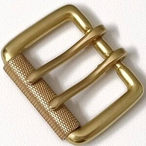 Solid Brass Adjusted Roller Double Prong Belt Buckle 38mm - Etsy