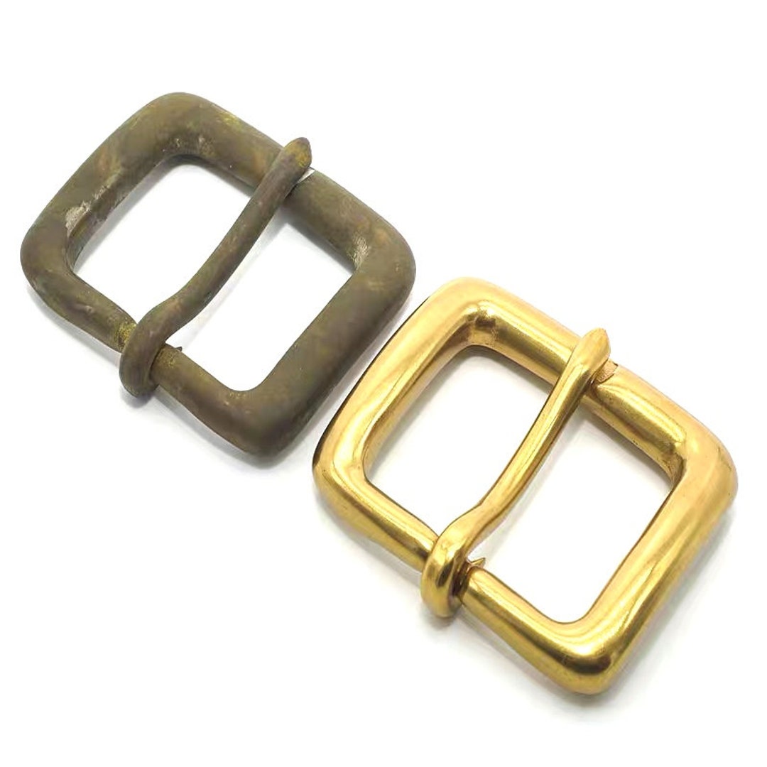 Vintage Simple Pin Solid Brass Belt Buckle Button Buckles 38mm - Etsy