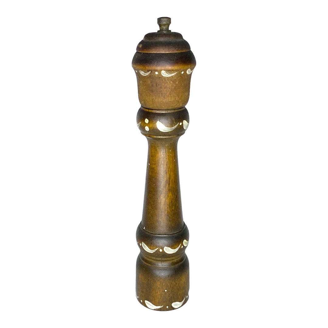 Vintage Wooden Handpainted Pepper Grinder Made in Japan 9.5 - Etsy