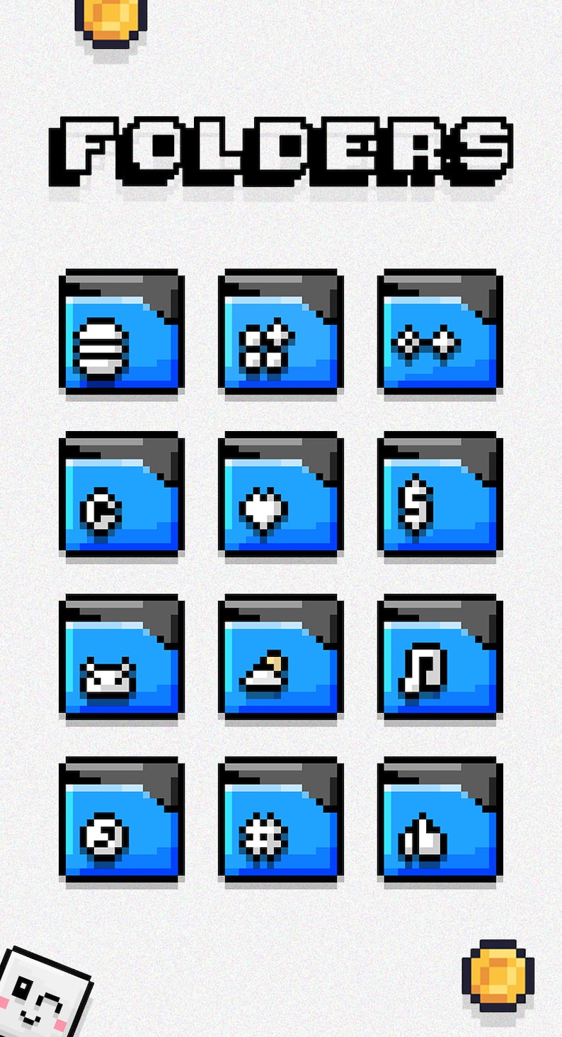 Más de 1,100 iconos cuadrados PIXEL ART hechos a mano: conjunto de ...