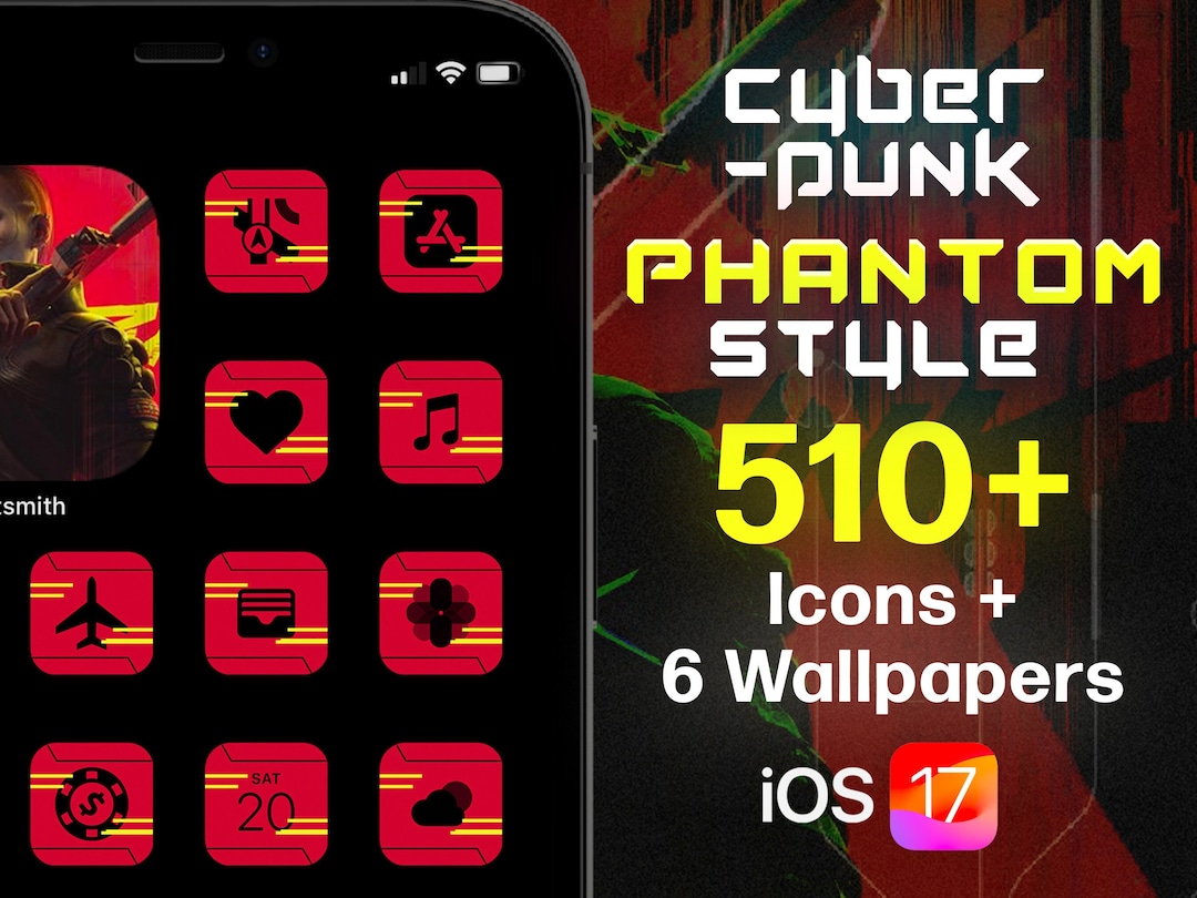 Cyberpunk Ios 26 Icon Set: Phantom Liberty Style, 510+ Neon App Icons ...