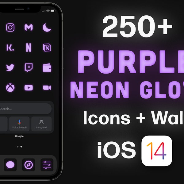 Neon Purple Icons - Etsy