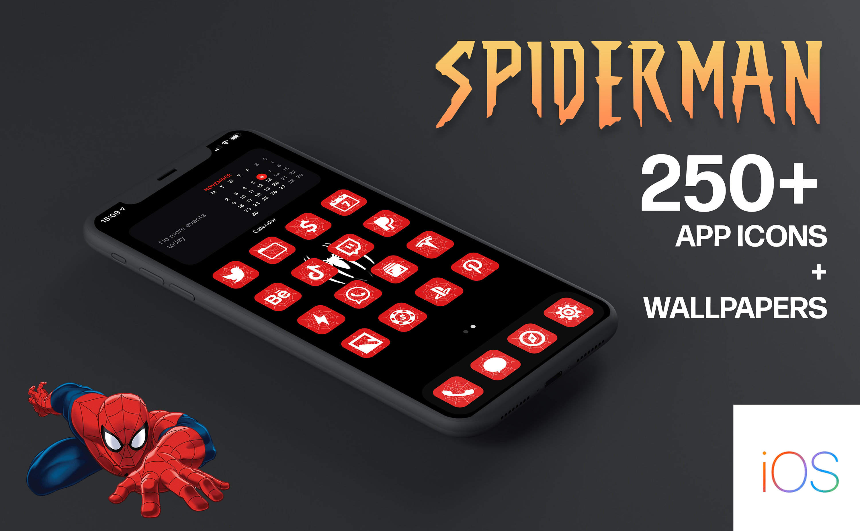 Spider-man Theme, Ios 16 Icon Set, Comic Book, Superhero, Aesthetic ...