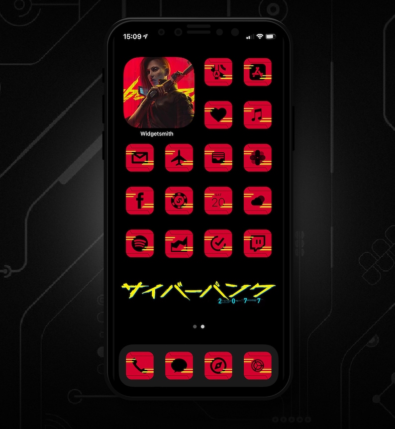 Cyberpunk Ios 26 Icon Set: Phantom Liberty Style, 510+ Neon App Icons ...
