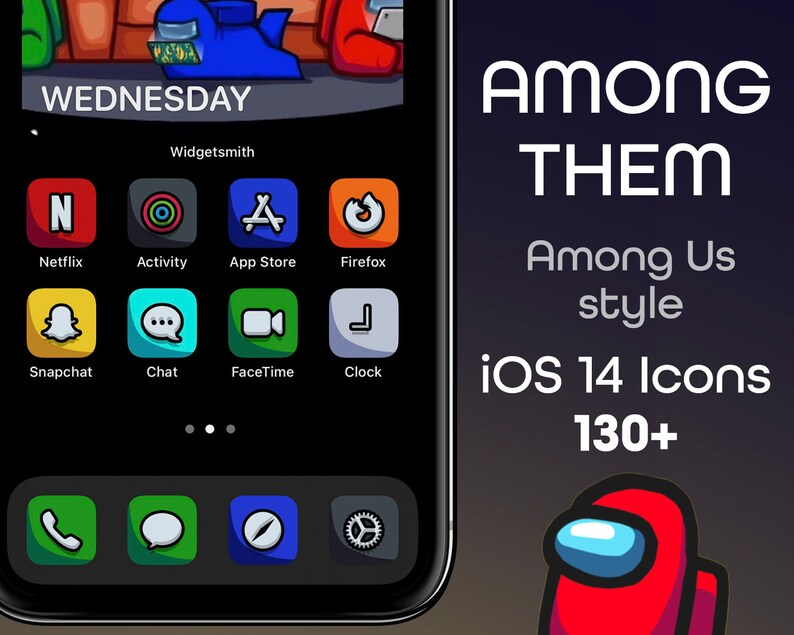 Among Us Style, Video Game, Ios 16 Icon Set, Aesthetic, Ios 16 App ...