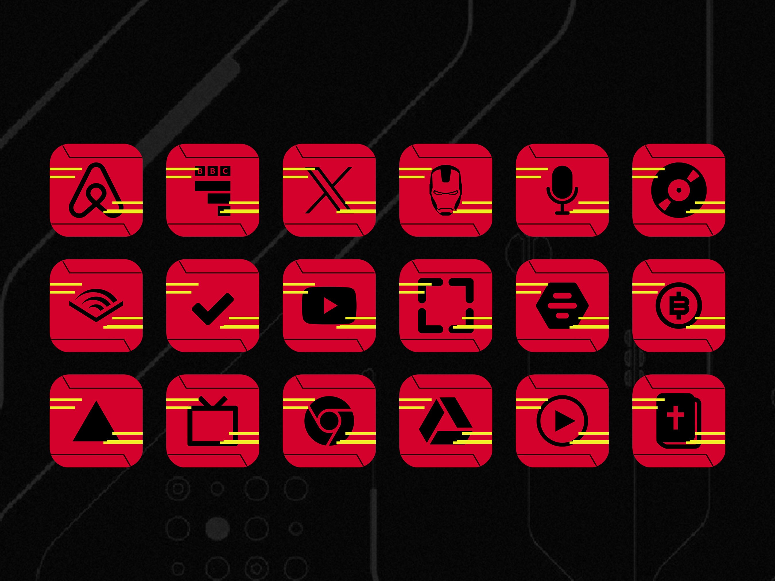 Cyberpunk Ios 26 Icon Set: Phantom Liberty Style, 510+ Neon App Icons ...