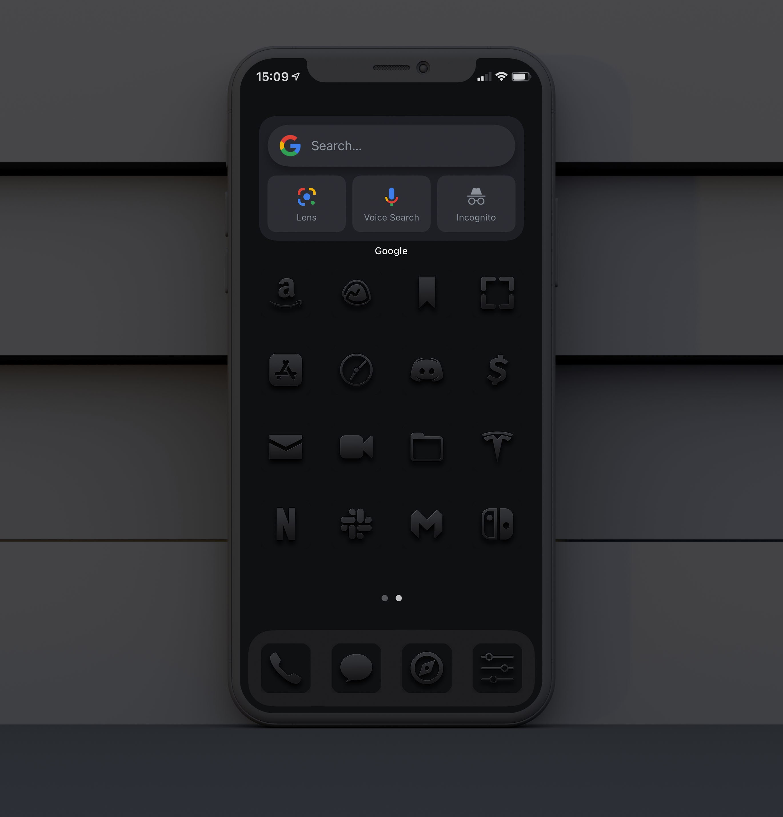 Dark Carbon Style Ios 16 Icon Set Dark Aesthetic Ios 16 App - Etsy