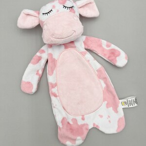 Personalized Pink Cow Baby Lovey Animal, Farm Baby Shower Gift, Baby ...