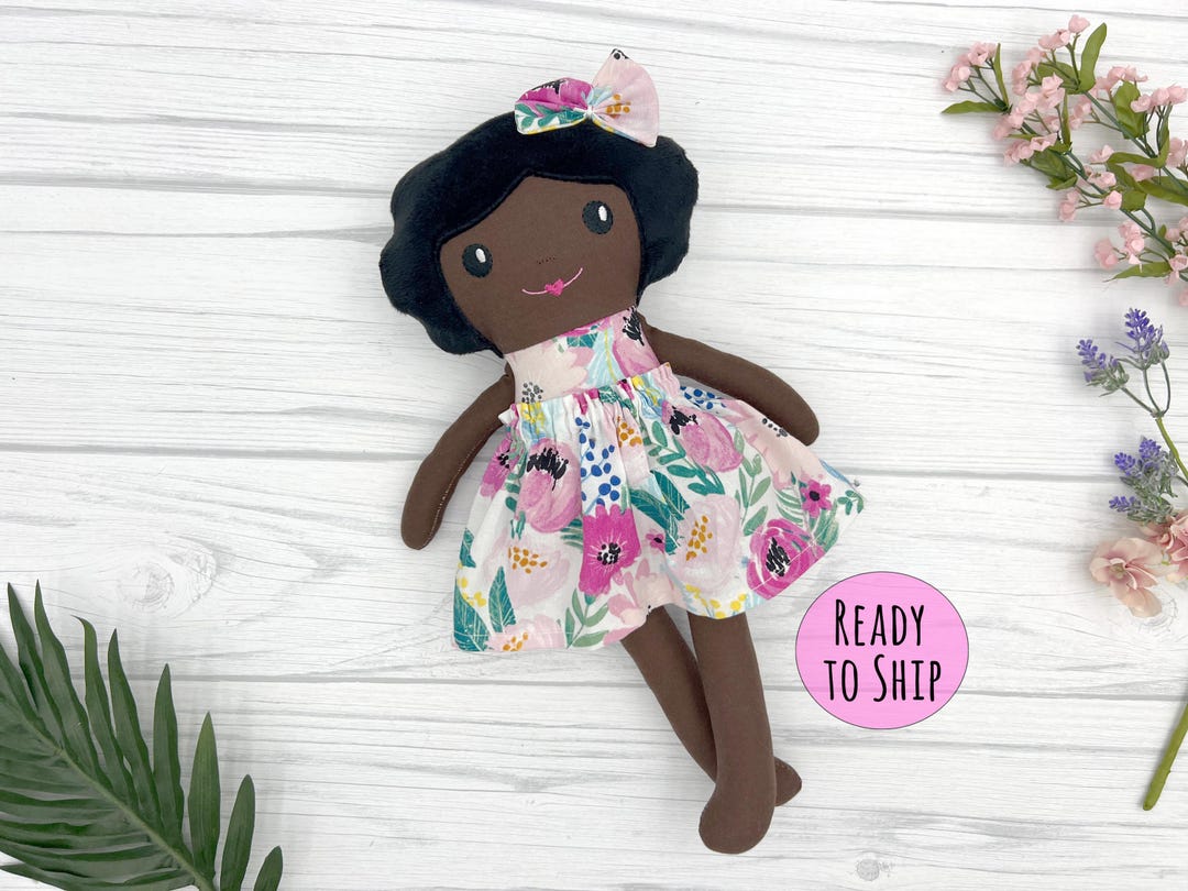 Handmade African American Doll, Black Baby Doll, Christmas Gift for ...