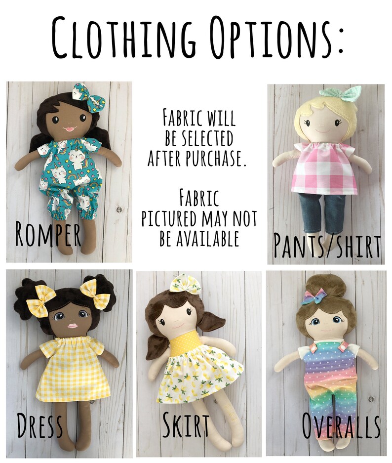 Custom Rag Doll, Dress up Doll, Handmade Doll for Girls, Personalized ...