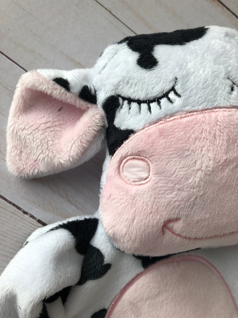 Baby Lovey Blanket Personalized Cow Lovey Snuggle Animals - Etsy