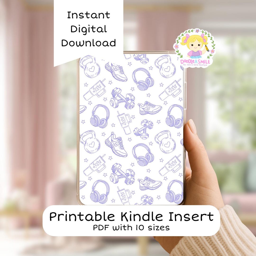 Kindle Insert Fitness, Exercise Printable Kindle Inserts, Workout ...