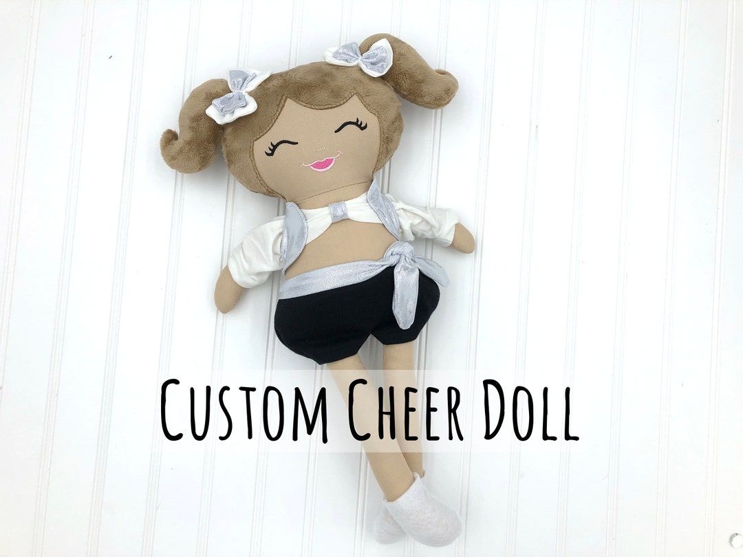 Personalized Cheerleader Doll for Kids, Custom Cheer Doll Handmade ...