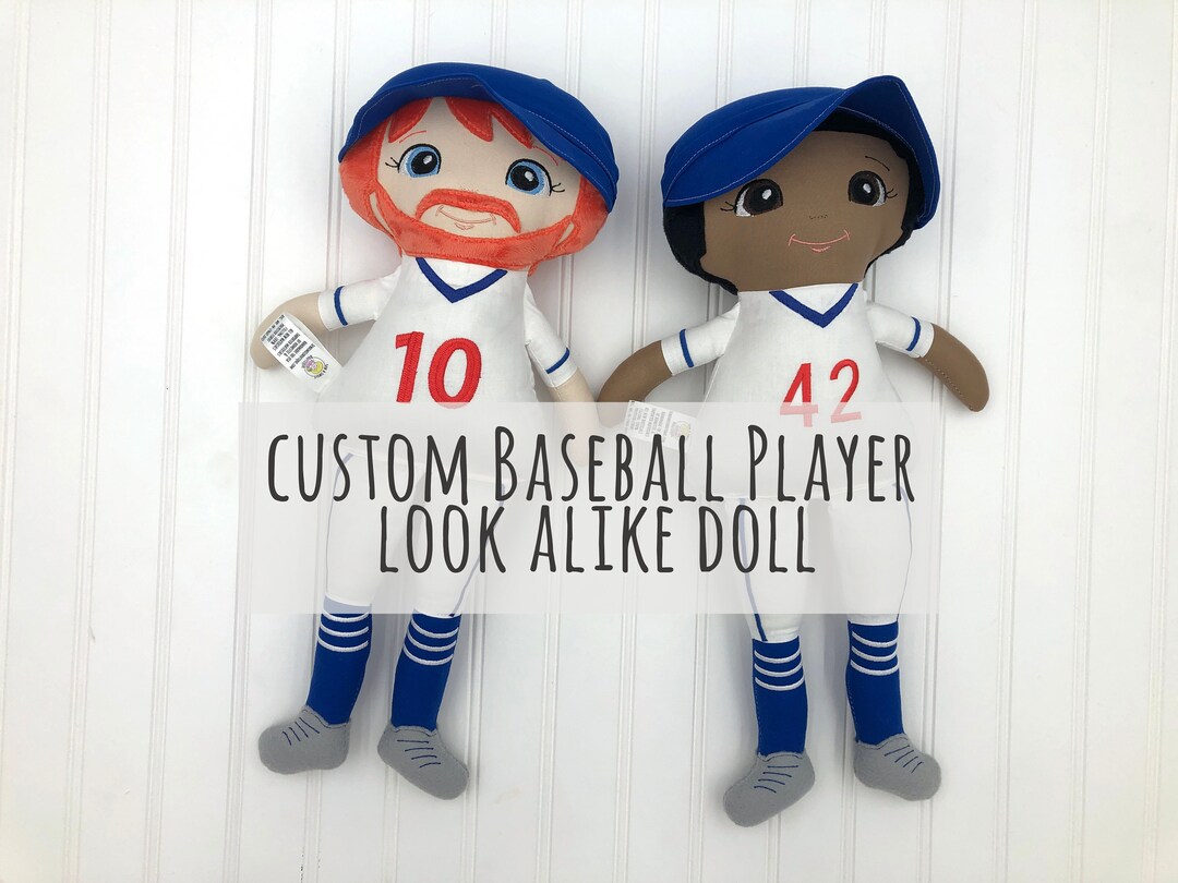 Personalized Baseball Player Rag Doll Handmade, Custom Look Alike Doll ...