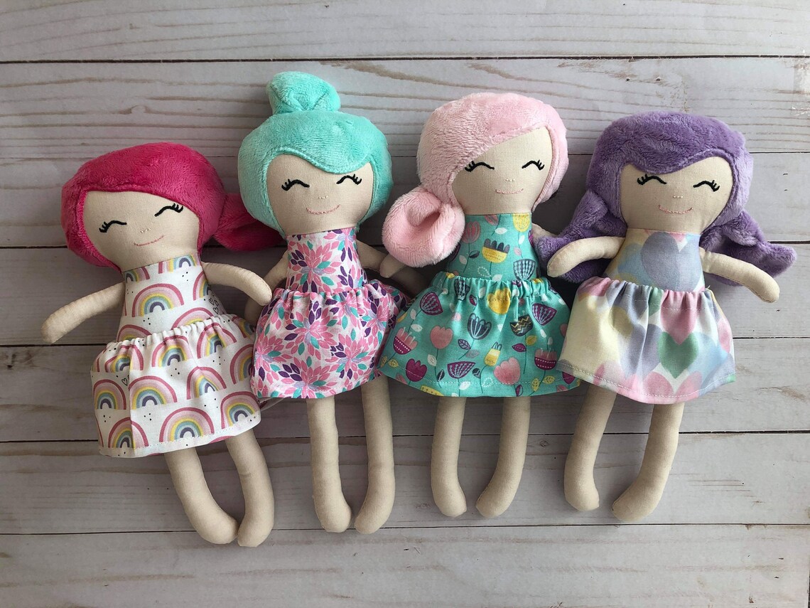 Mini Rag Doll First Doll for Baby Girl Personalized Cloth - Etsy