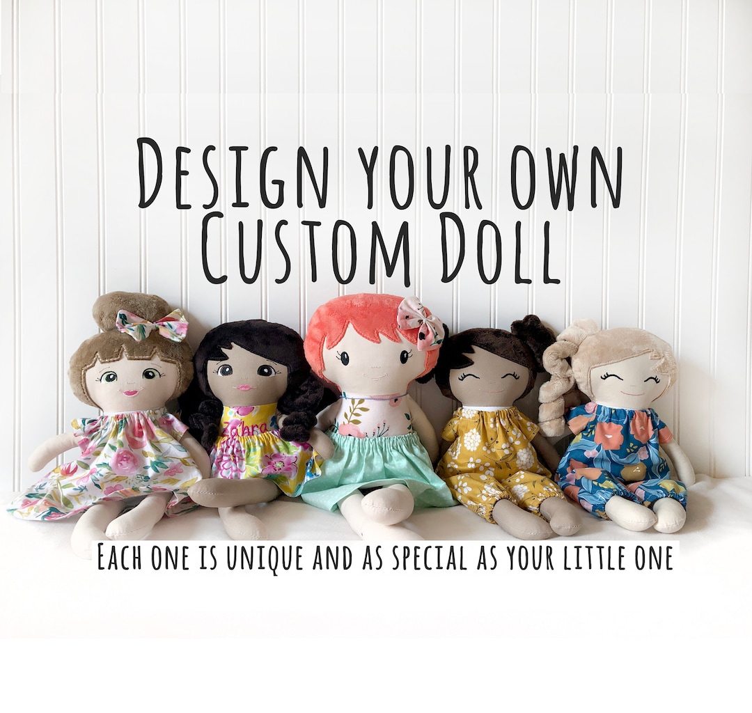Custom Create Your Own Doll for Girls, Personalized Baby Doll for 1 ...