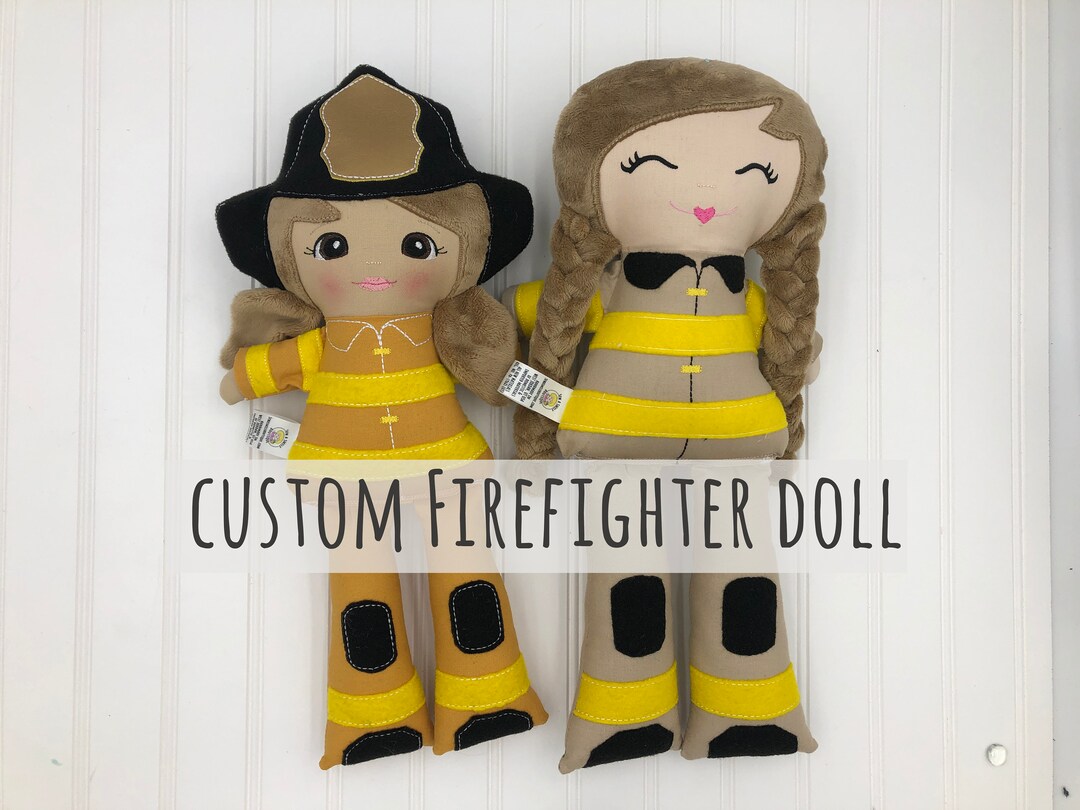 Custom Firefighter Doll for Girls, Personalized Fireman Doll for Boys ...