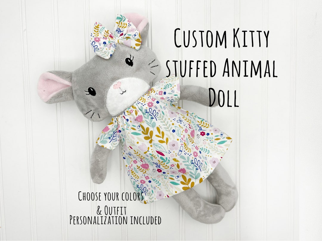Custom Cat Doll Plush Toy, Cat Gifts for Kids, Cute Cat Stuffed Animal ...