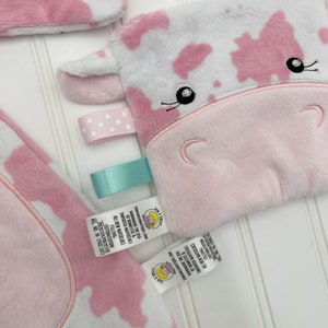 Personalized Pink Cow Baby Lovey Animal, Farm Baby Shower Gift, Baby ...