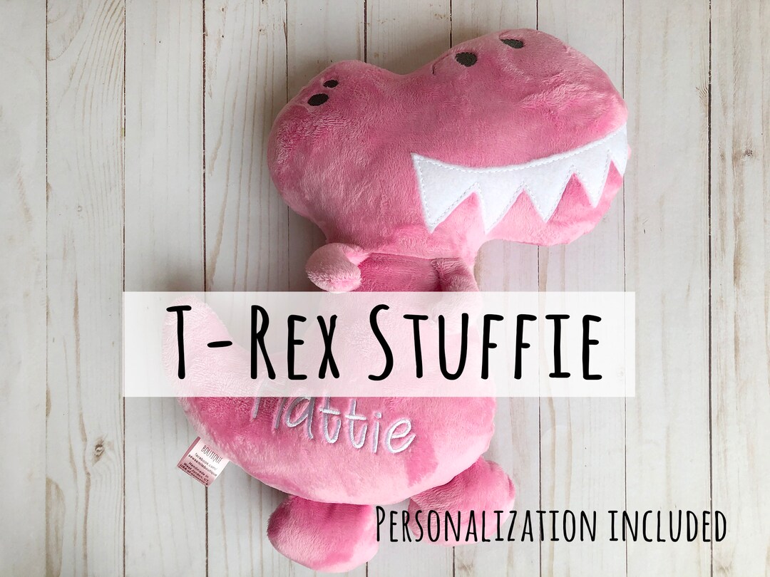 Personalized Pink Dinosaur Plush Cute Dinosaur Doll Handmade - Etsy
