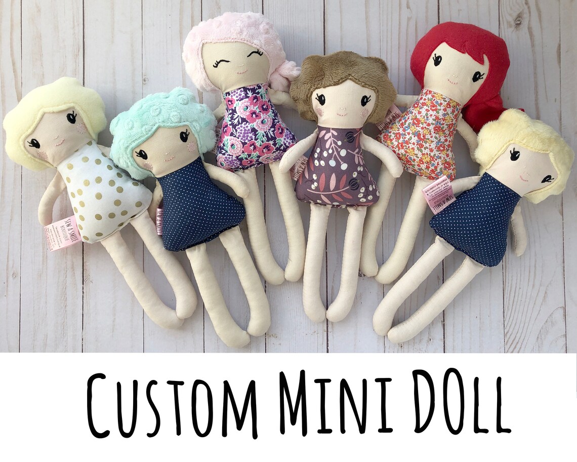 Mini Rag Doll First Doll for Baby Girl Personalized Cloth - Etsy