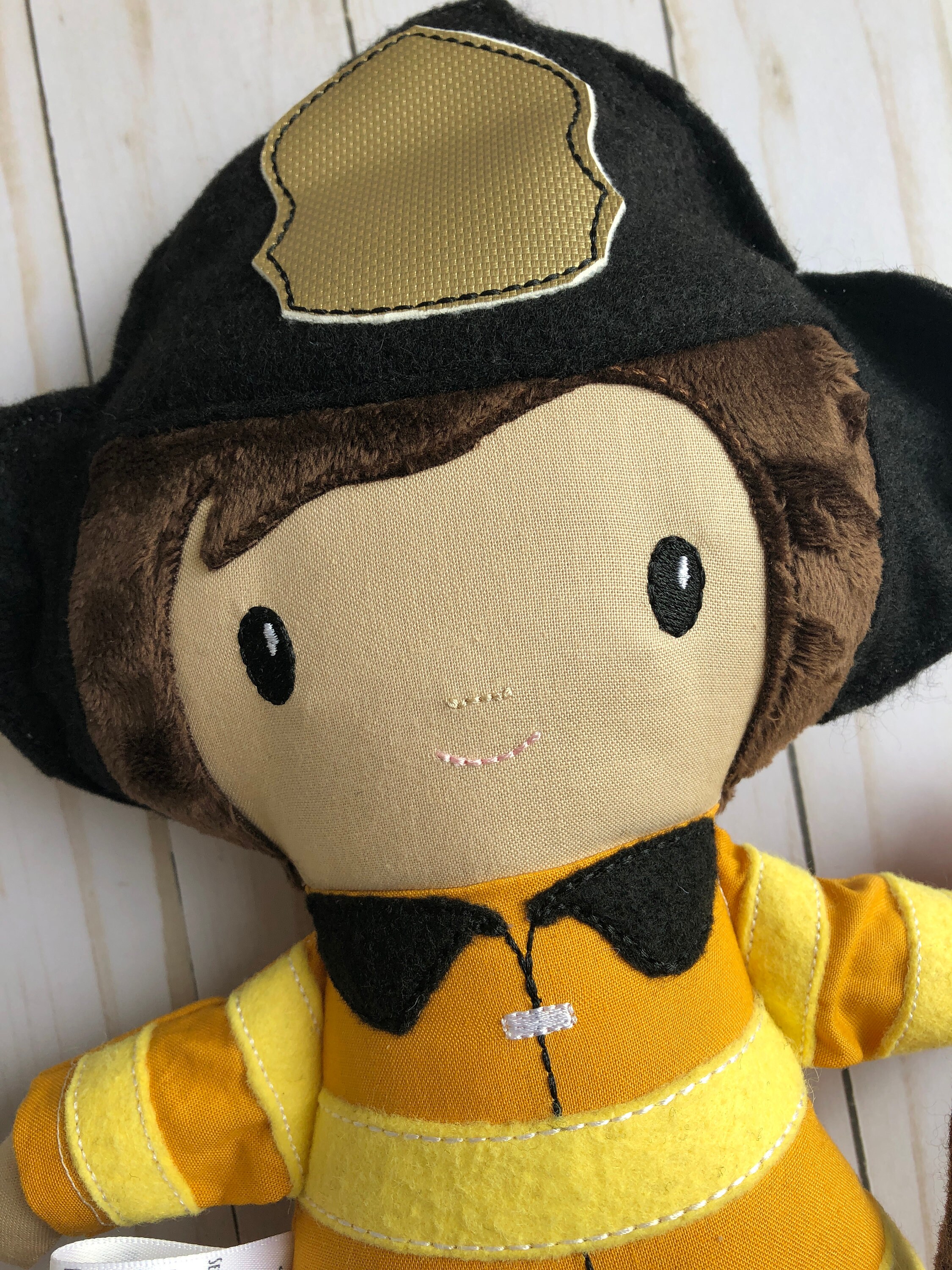 Fireman Doll Handmade Rag Doll Firefighter Toy 1st Birthday - Etsy UK