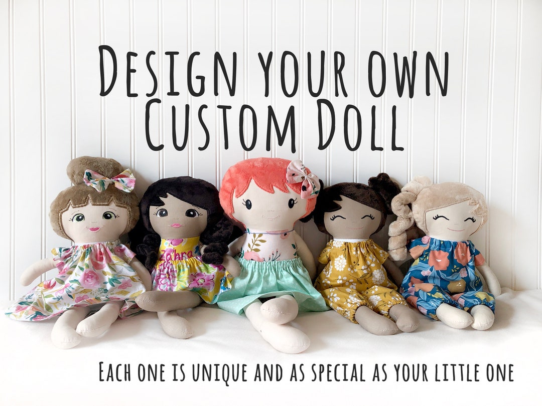 Personalized Rag Doll for Baby, Handmade Doll With Glasses for Toddler ...