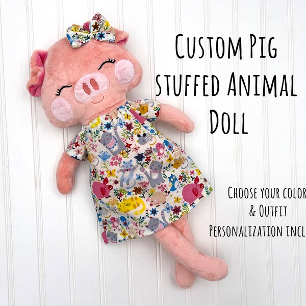 Pig Stuffed Animal - Etsy