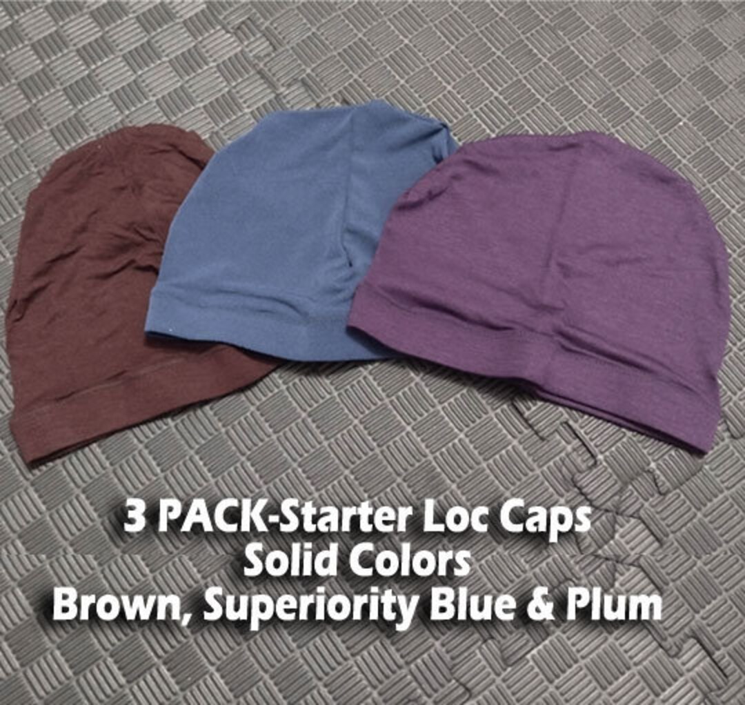 3 Pack of Starter Loc Caps BSBP Lisas Loc Wraps for New Locs Hats for ...
