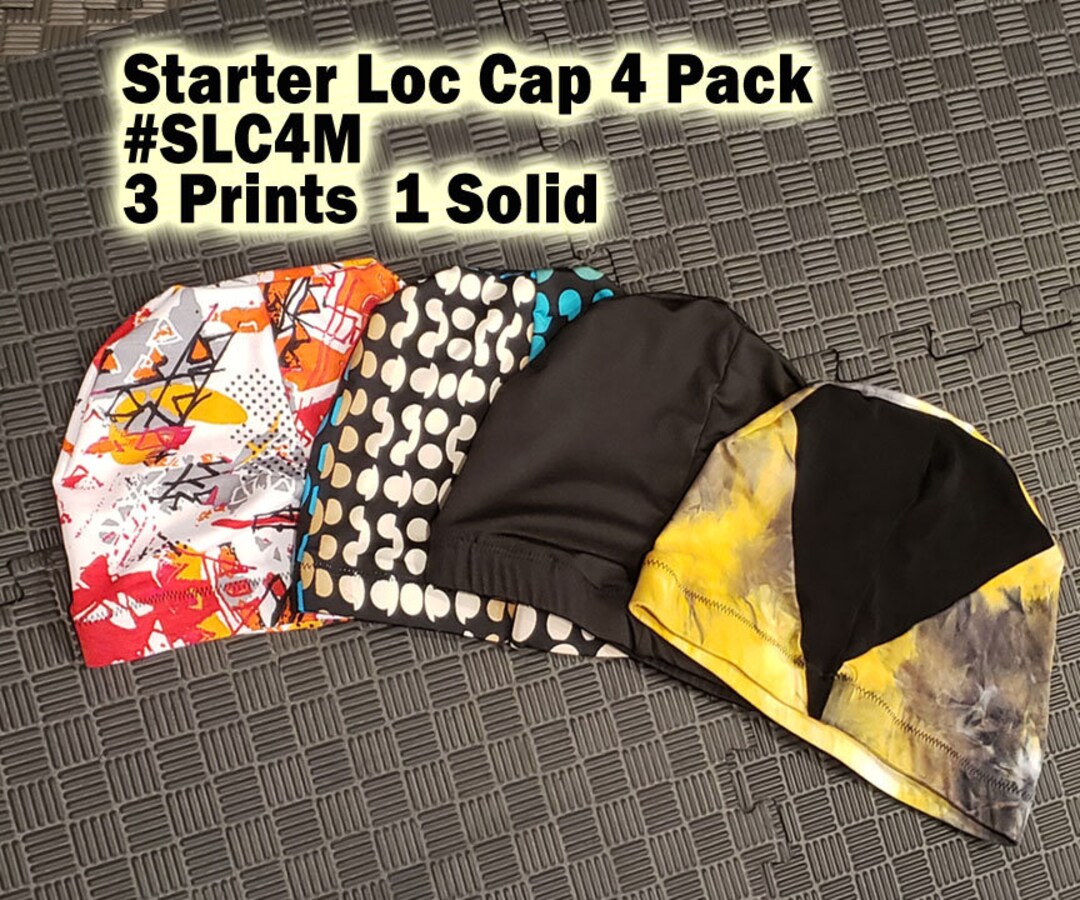 4 Pack of Starter Loc Caps SLC4M, Lisas Loc Wraps for New Locs Hats for ...