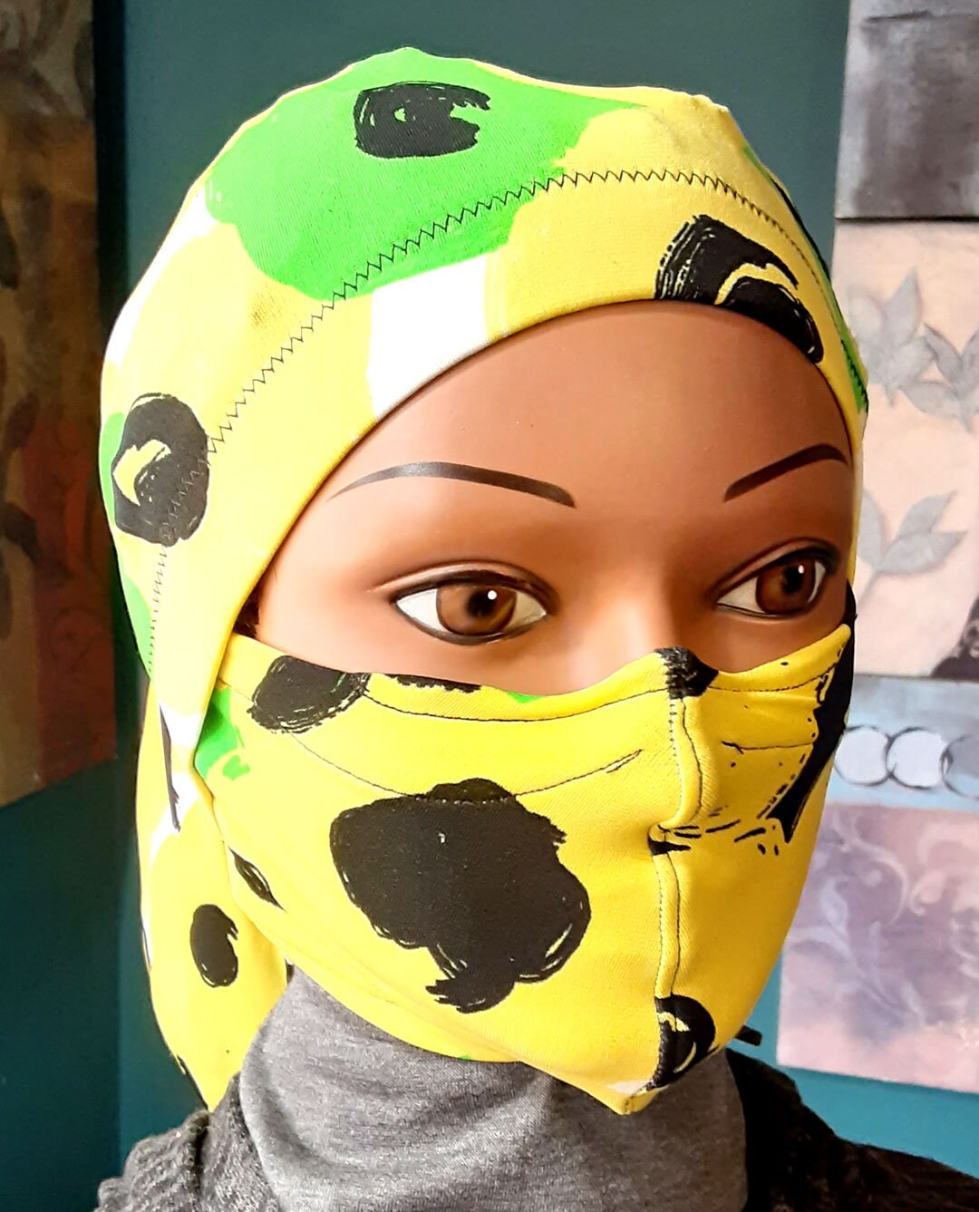 Choose Stay on Soc With Matching Face Mask Dreadsock Knit Fabric ...